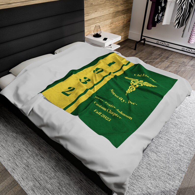 Personalized Chi Eta Phi Sorority Plush Blanket Crossing Gift Chi Nurse ...