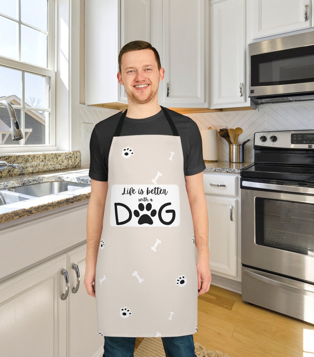 Life is Better With a Dog Apron Dog Mom Dog Dad Pet Parent Gift Dog ...