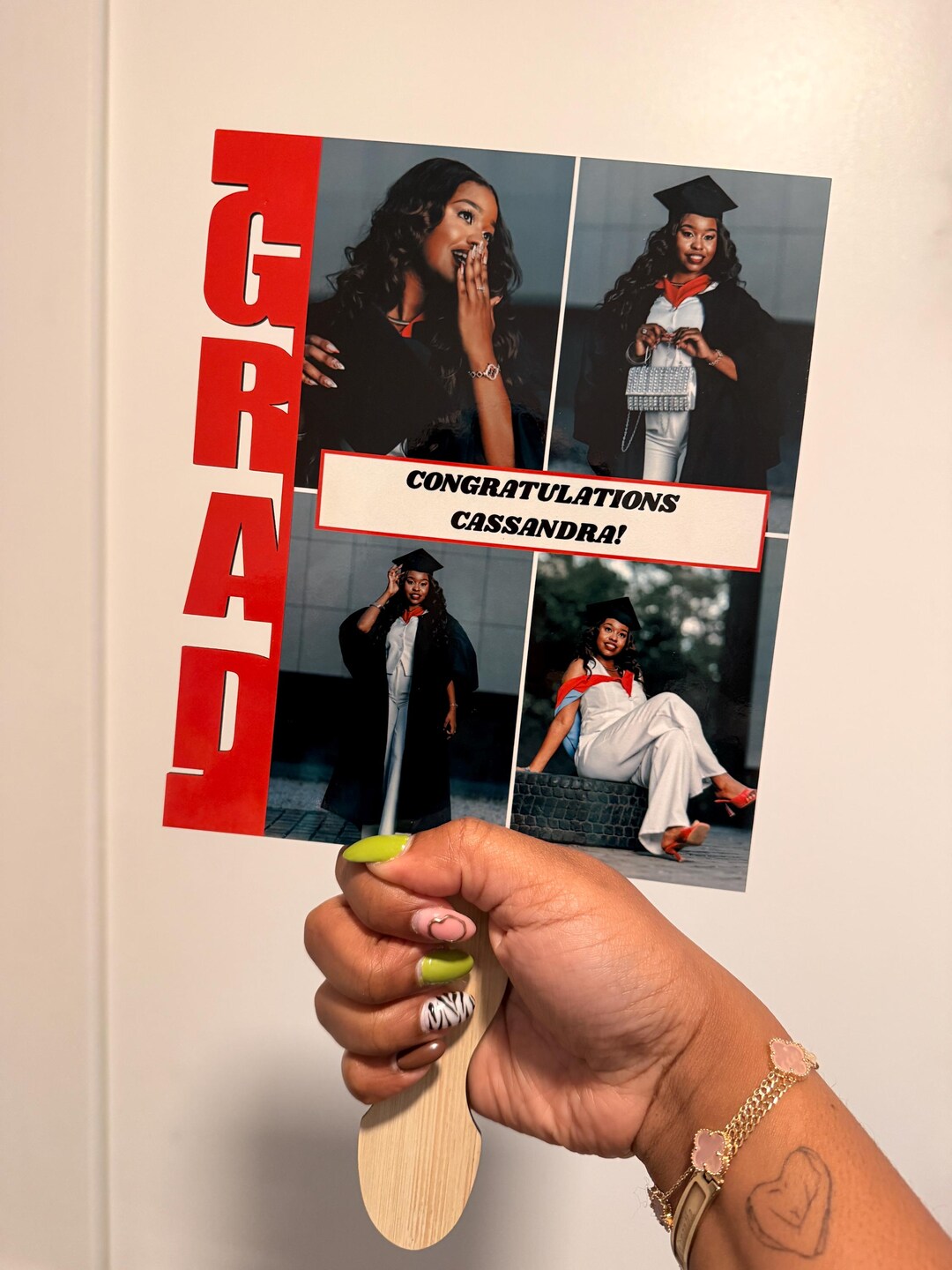 Custom Graduation Fan With Photo | Class of 2026 Grad Fan ...