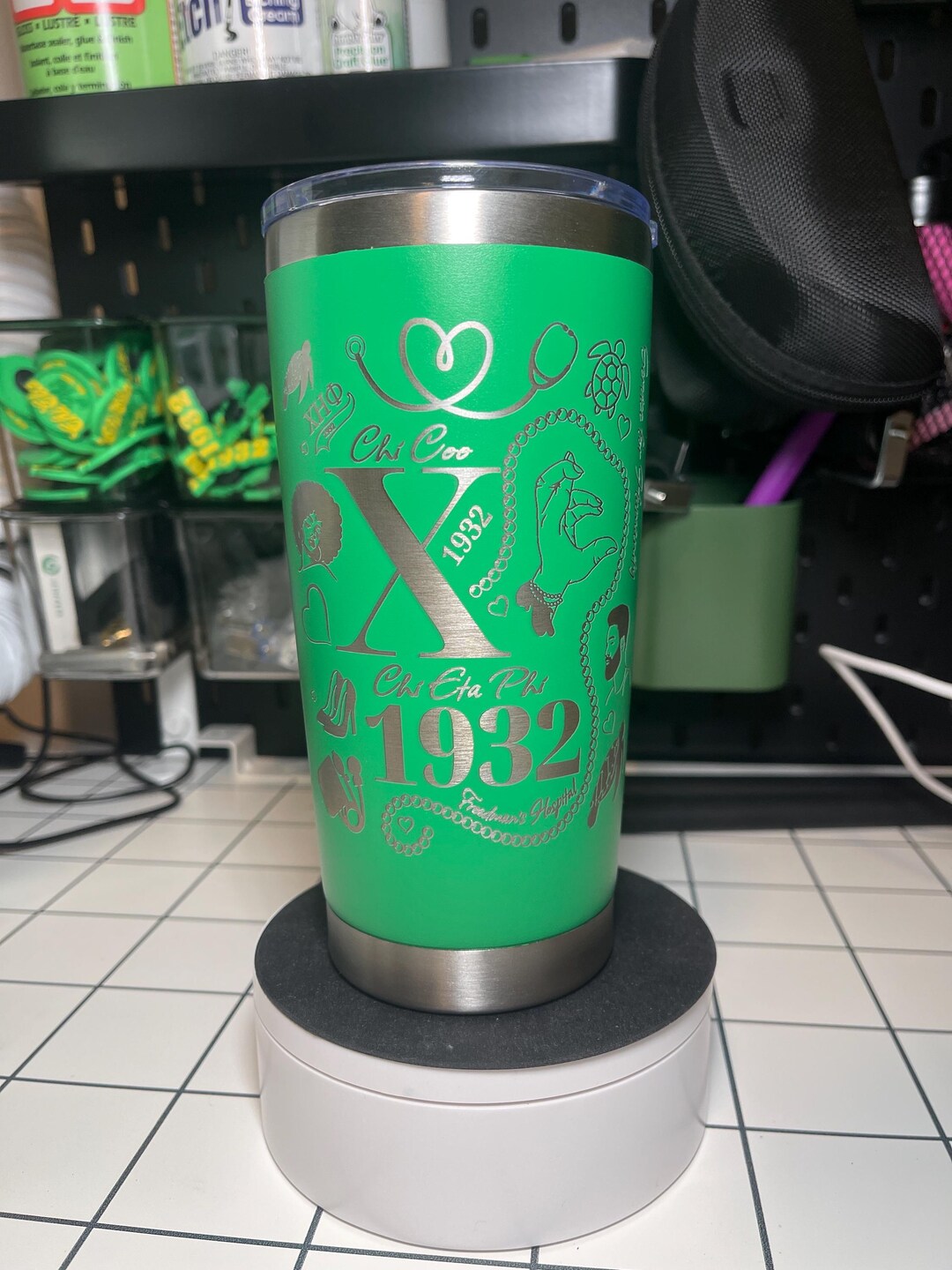 Chi Eta Phi Sorority Engraved 20 Oz Tumbler - Chi Coo - Sorority Gift ...