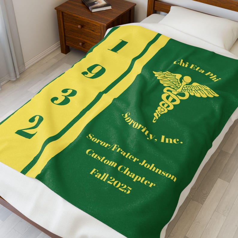 Personalized Chi Eta Phi Sorority Plush Blanket | Crossing Gift | Chi ...