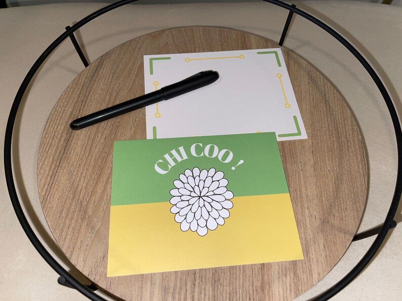 Chi Coo Chi Eta Phi Inspired Note Cards set of 5 - Etsy