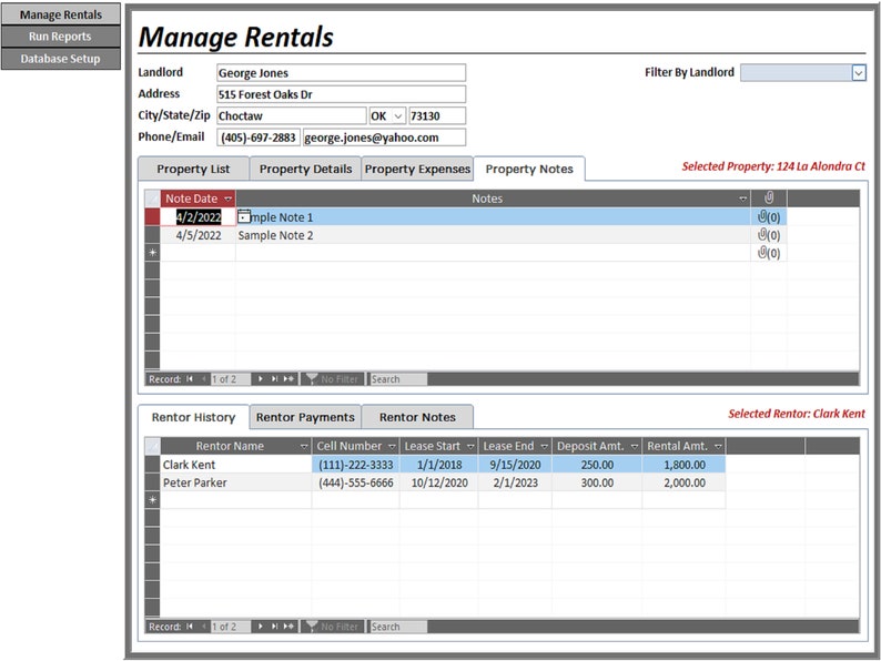 Property Management Database - Etsy