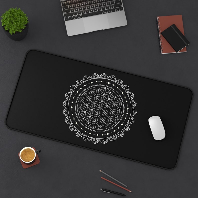 Sacred Geometry Flower of Life Desk Mat Gaming Mat XXL Mouse - Etsy