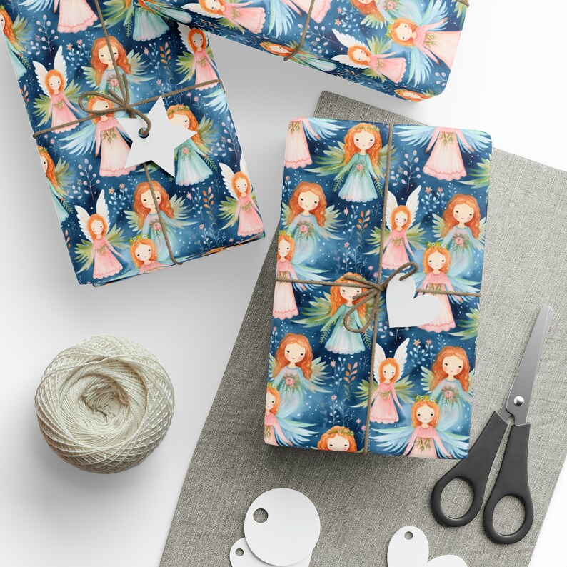 Cute Angel Wrapping Paper Gift Wrap, Wrapping Paper for Baby Kids ...