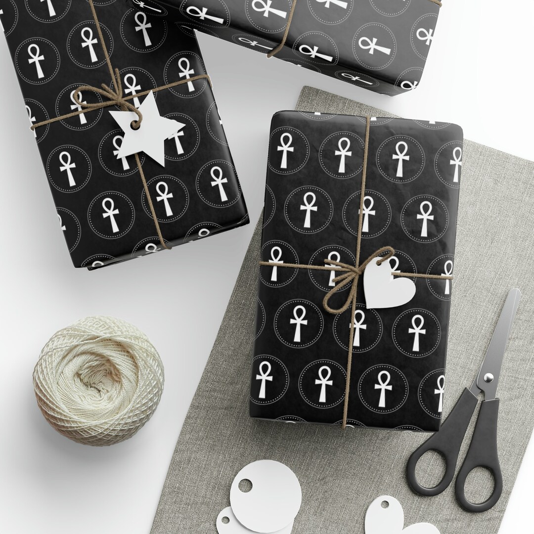 Mystical Ankh Wrapping Paper Gift Wrap, Witchy Dark Cottagecore Goth ...