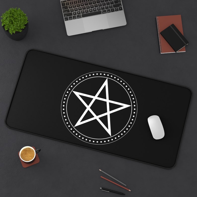 Pentagram Desk Mat Gaming Mat XXL Mouse Pad Altar Mat Tarot Mat, Dark ...