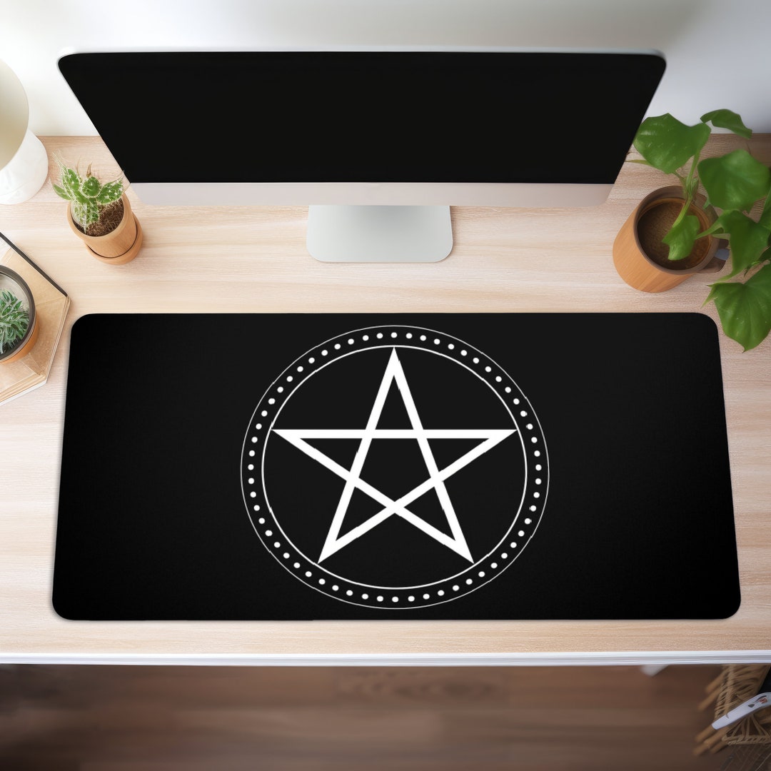 Pentagram Desk Mat Gaming Mat XXL Mouse Pad Altar Mat Tarot Mat, Dark ...
