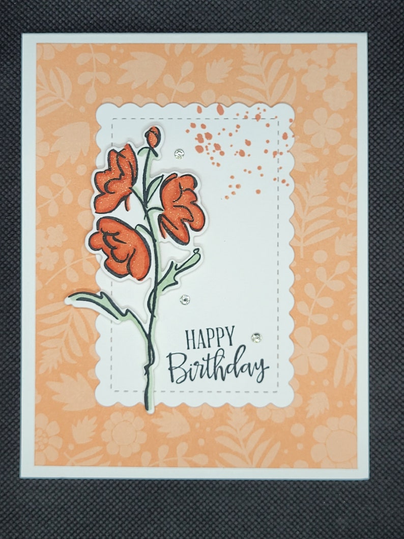 Handcrafted Birthday Floral Cards (set of 8) - Etsy
