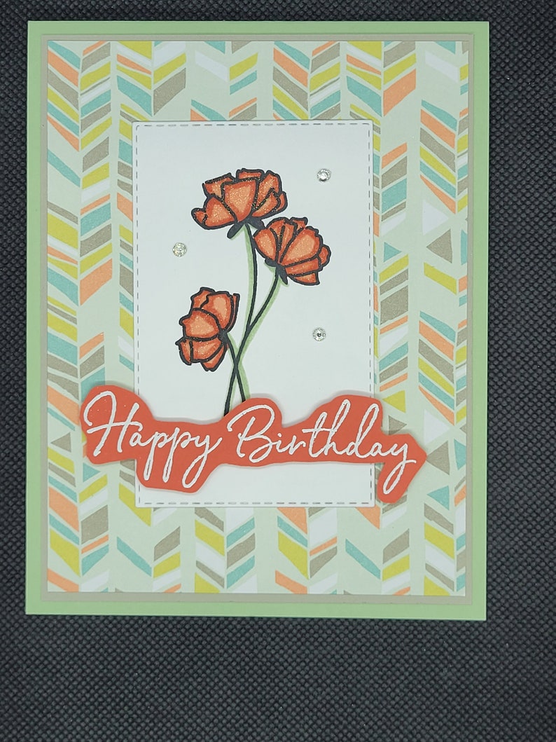 Handcrafted Birthday Floral Cards (set of 8) - Etsy
