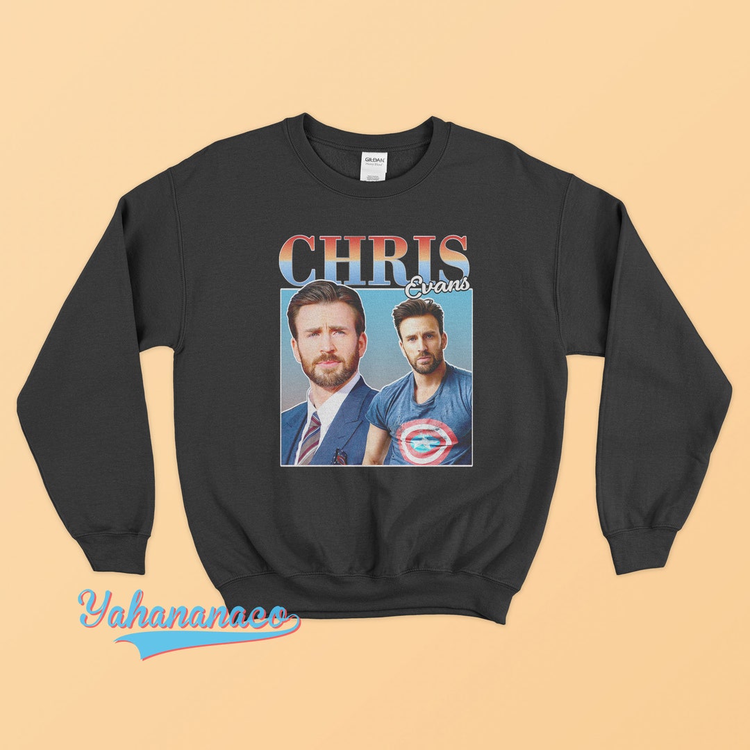 Chris Evans Sweatshirt Clothing Unisex Black White Movie Sweater ...