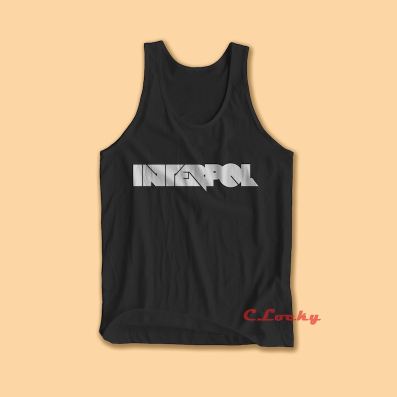 Interpol Band Tank Top American Indie Rock Post Punk Paul Banks Music Band Black White Unisex ...