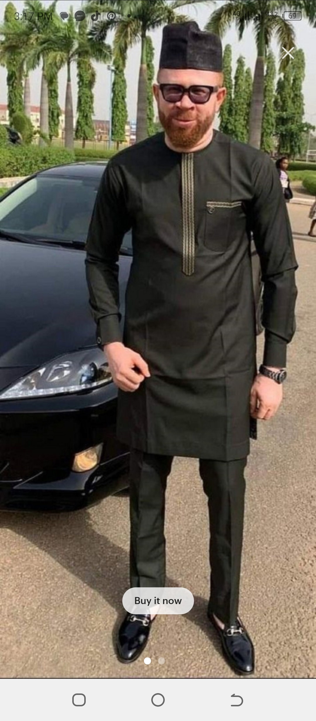 Caftan201/ 2pcs African Men Kaftan Cotton Fabric Different - Etsy