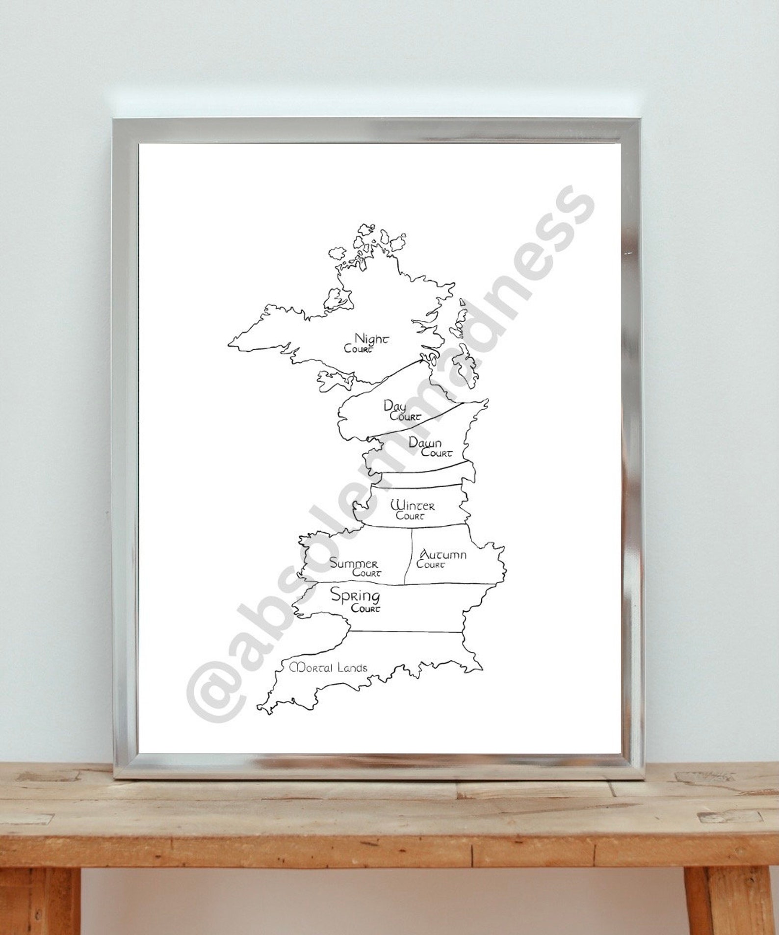 ACOTAR Prythian Map - A Court of Thorns and Roses Book Series - Etsy