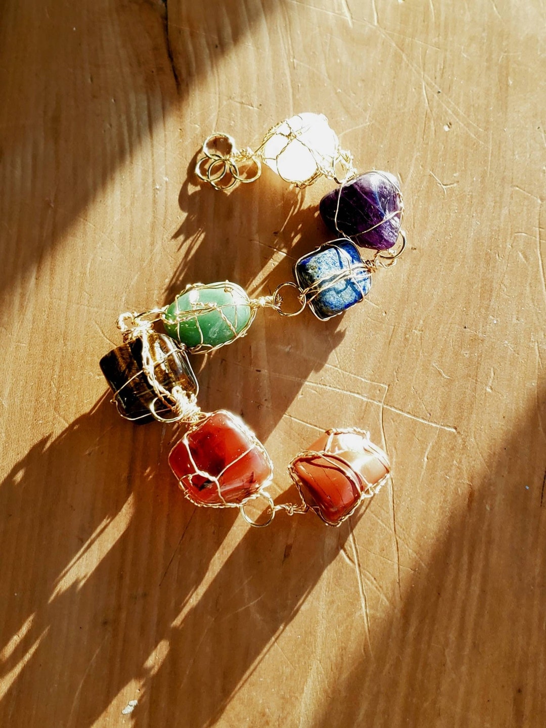 7 Chakra Wall/ceiling Hanging Polished Crystalmedium. Suncatcher ...