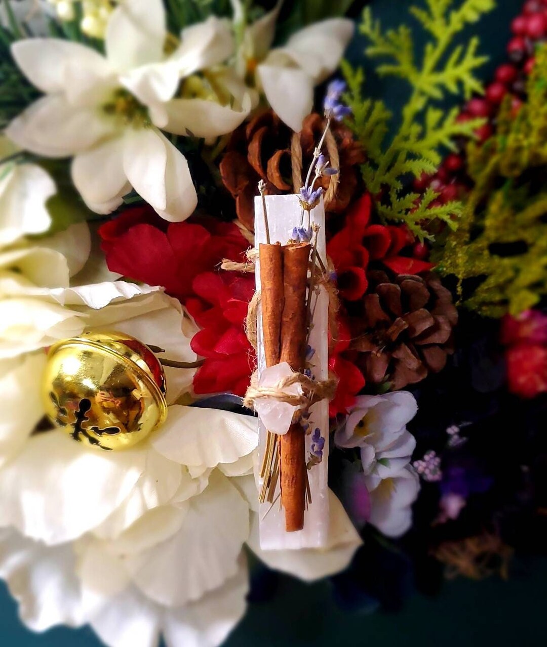 Selenite Protection Ward Ornament, Cinnamon & Lavender - Etsy