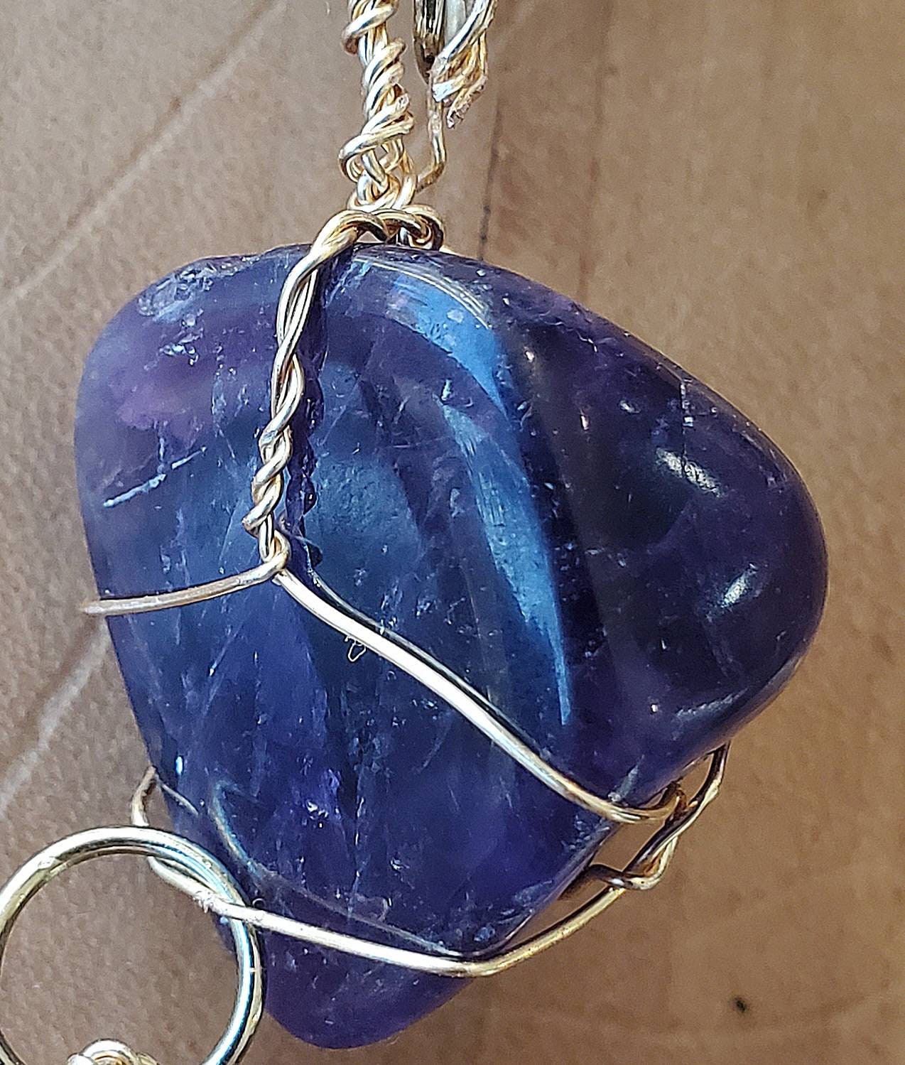7 Chakra Wall/ceiling Hanging Polished Crystalmedium. Suncatcher ...