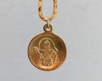 Lord Hanuman Pendant Hindu God Hanuman Golden Locket India | Etsy