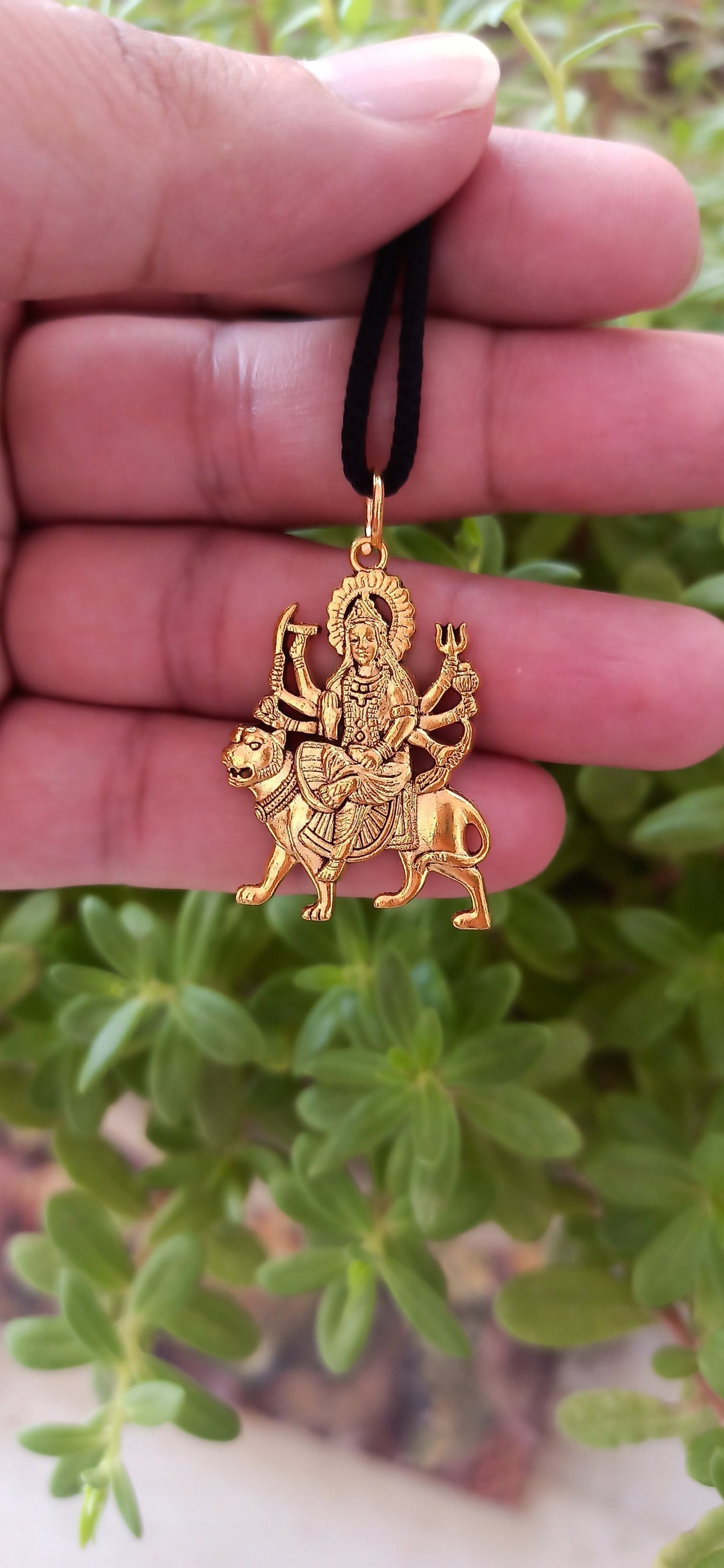 Durga Mata Pendant, Hindu Deity Mahavidhya Goddess Maa Durga Tribal ...