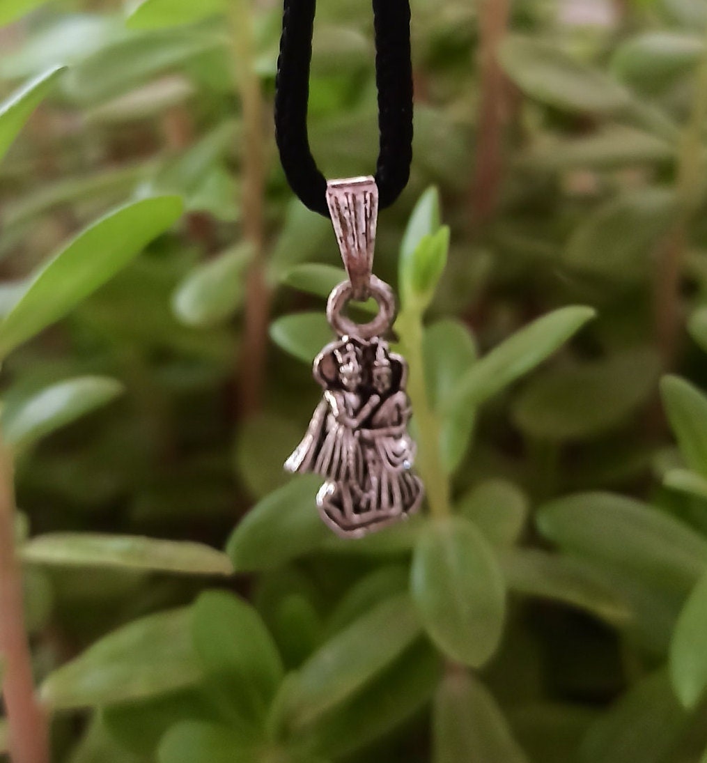 Radha Krishna Pendant Indian Jewellery Locket With Chain - Etsy