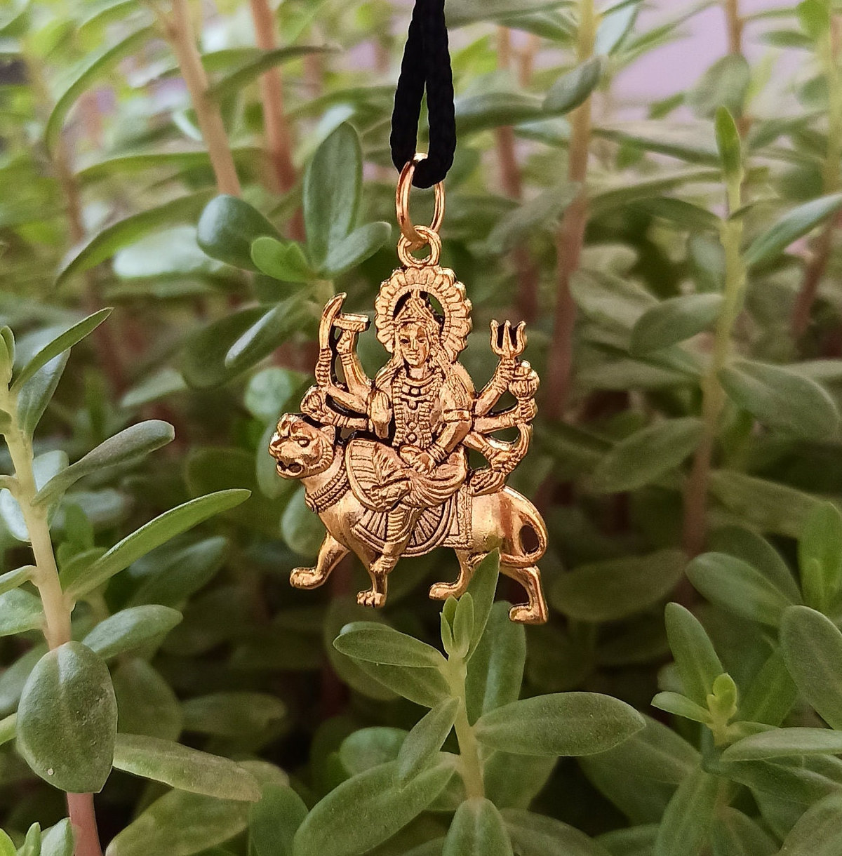 Durga Mata Pendant, Hindu Deity Mahavidhya Goddess Maa Durga Tribal ...
