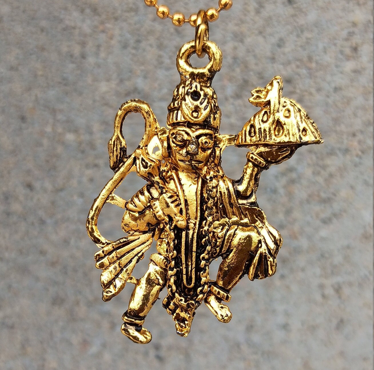 Lord Hanuman Pendant Hindu God Hanuman Locket India Monkey - Etsy