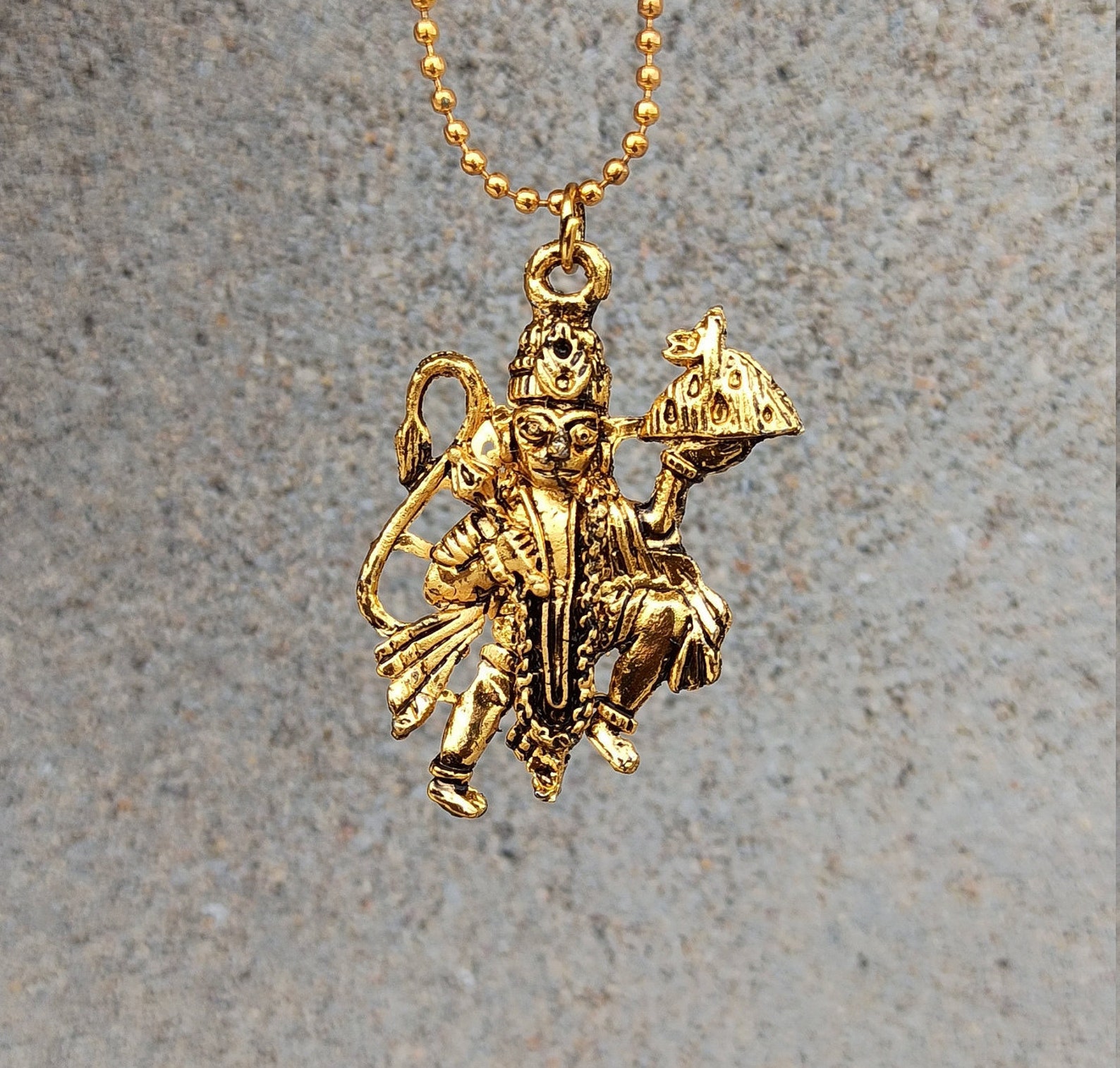 Lord Hanuman Pendant Hindu God Hanuman Locket India Monkey - Etsy