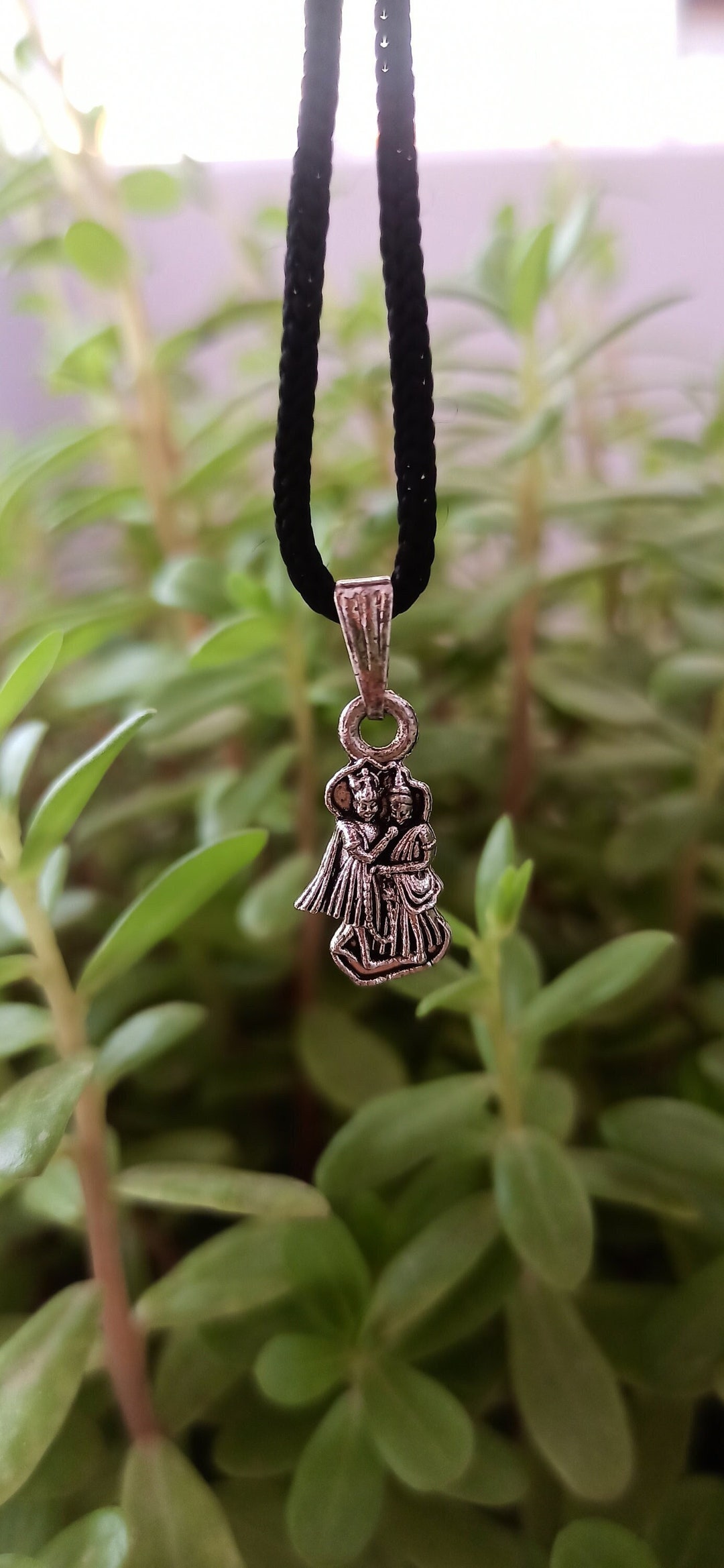 Radha Krishna Pendant, Indian Jewellery Locket With Chain, Hare Krishna ...