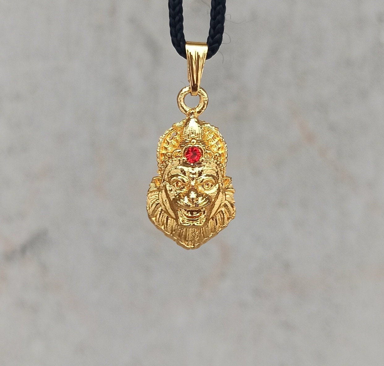 Lord Hanuman Pendant, Hindu God Hanuman Brass Locket, India Monkey God ...