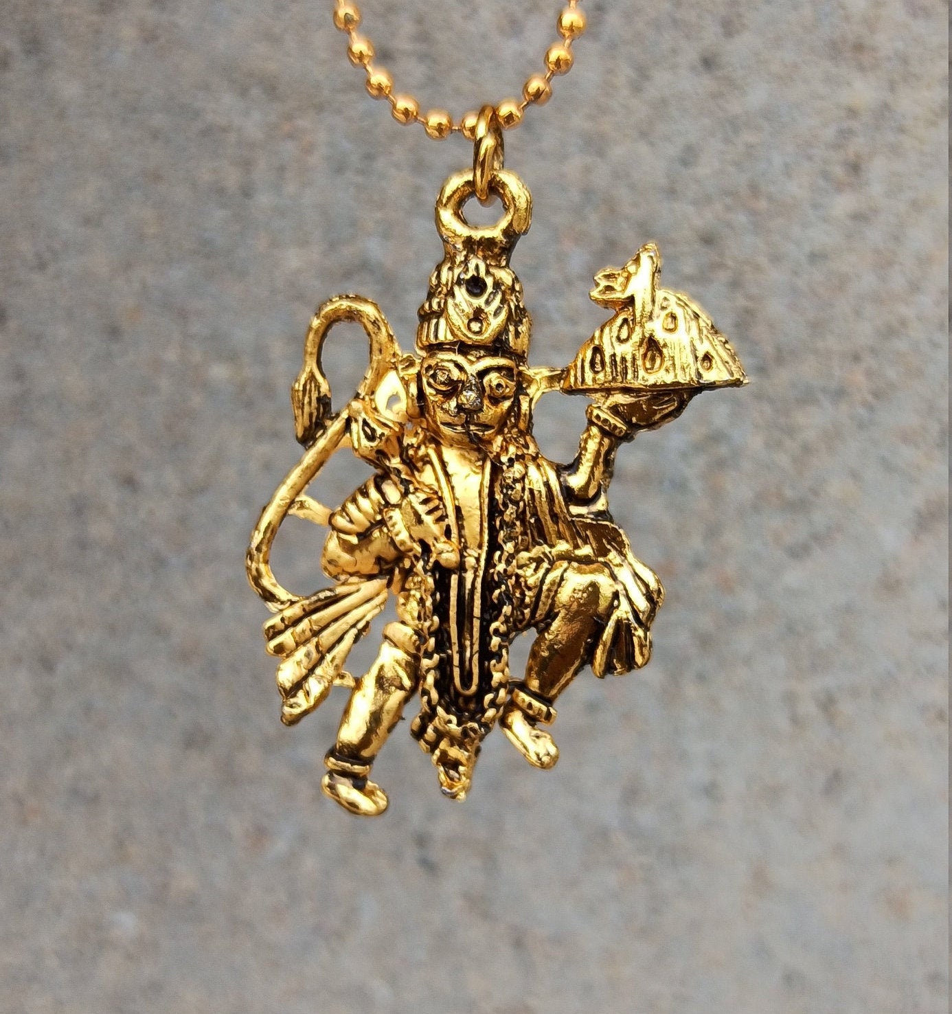 Lord Hanuman Pendant Hindu God Hanuman Locket India Monkey - Etsy