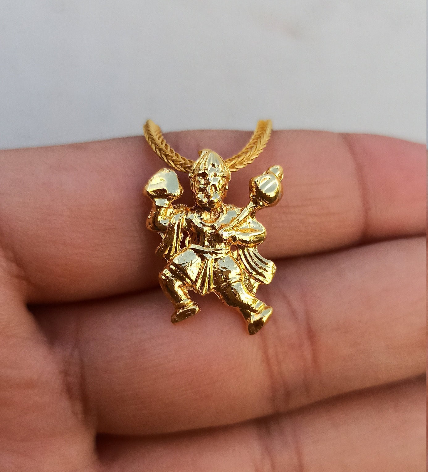 Lord Hanuman Pendant Hindu God Hanuman Golden Locket India - Etsy