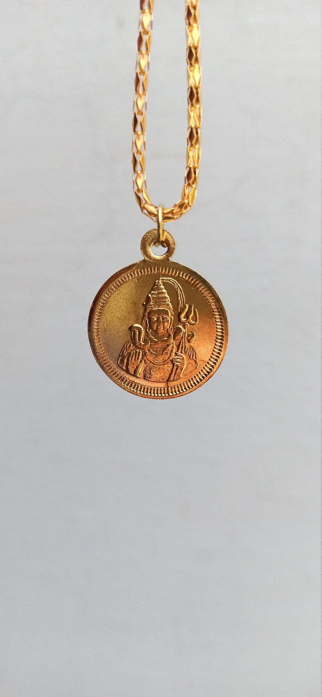 Lord Shiva Pendant, Bholenath Golden Pendant, Shivlinga Pendant, Lord ...