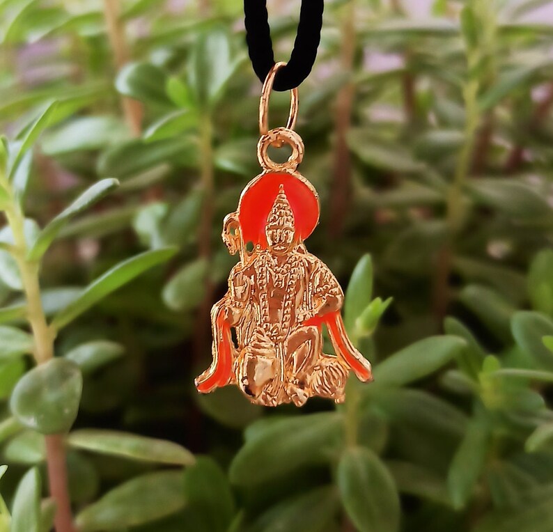 Lord Hanuman Pendant, Hindu God Hanuman Golden Locket, India Monkey God ...