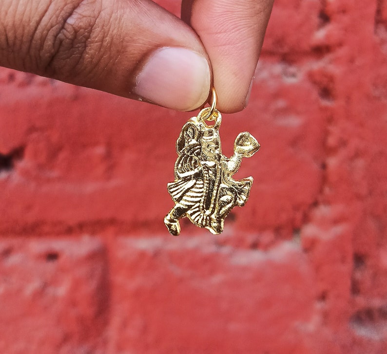 Lord Hanuman Pendant Hindu God Hanuman Golden Locket India - Etsy
