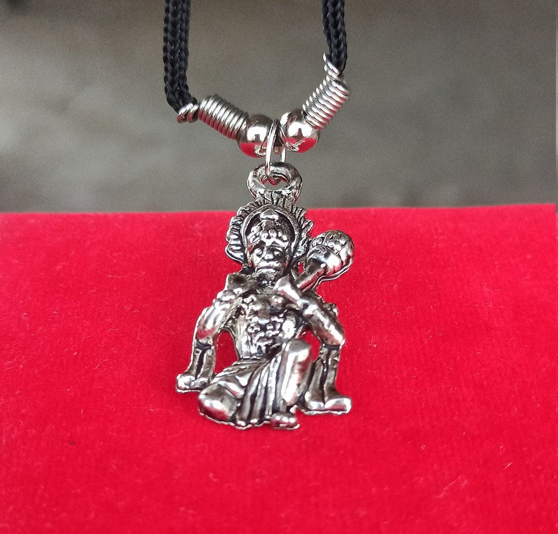 Lord Hanuman Pendant Hindu God Hanuman Silver Plated Locket | Etsy