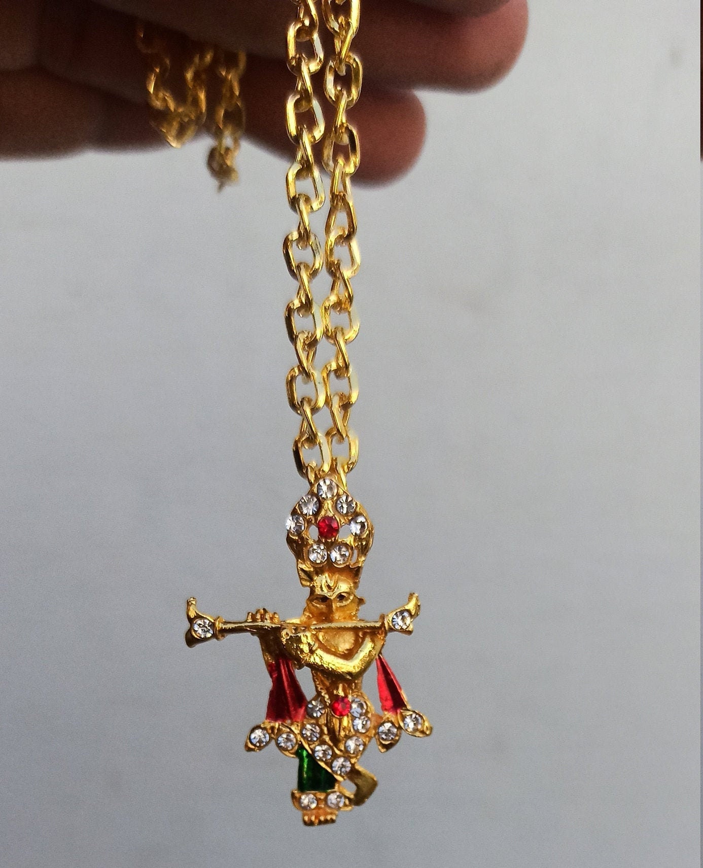Lord Krishna Pendant/ Lord Krishna Necklace/ Kanha Necklace/ - Etsy Ireland