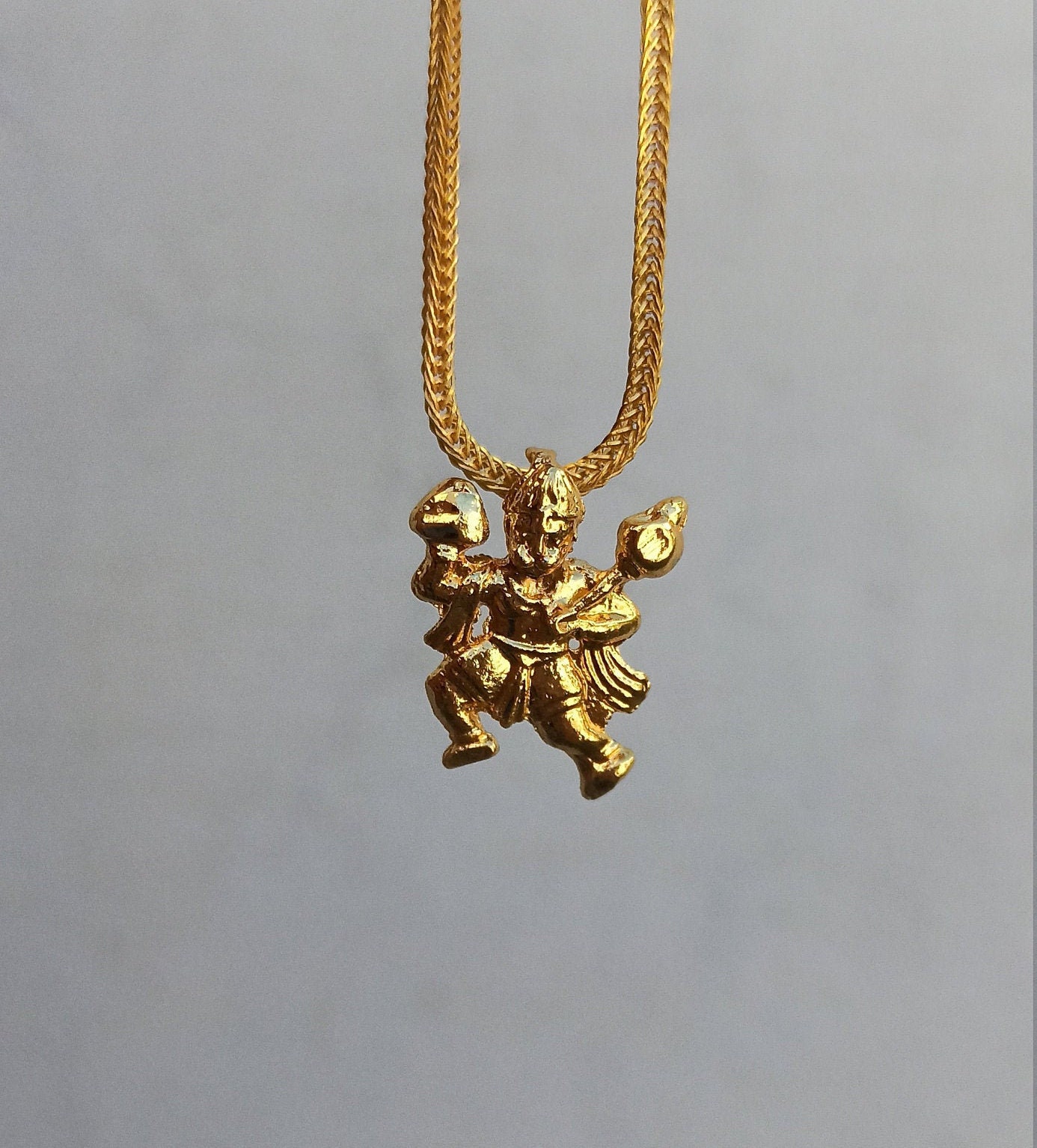 Lord Hanuman Pendant Hindu God Hanuman Golden Locket India - Etsy