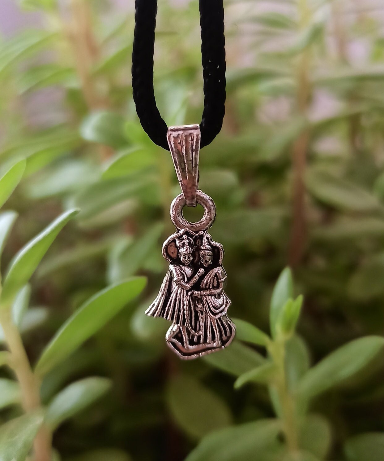 Radha Krishna Pendant Indian Jewellery Locket With Chain - Etsy