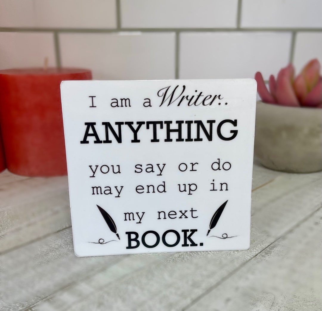 Writer Author Sticker Funny Writer Decal Glossy - Etsy