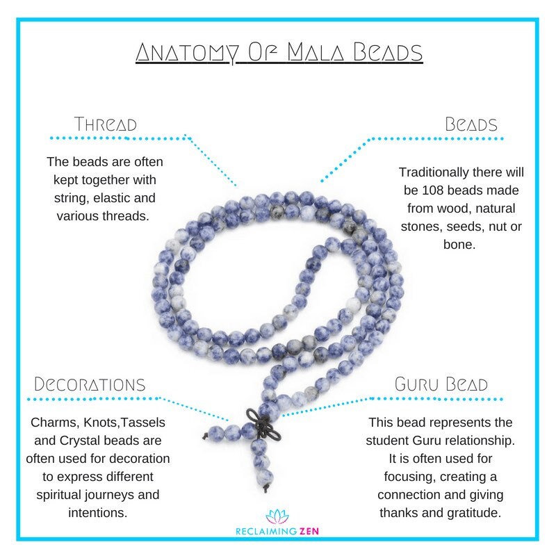 Mala Beads Prayer Beads Natural Wood Bead Mala Necklace - Etsy