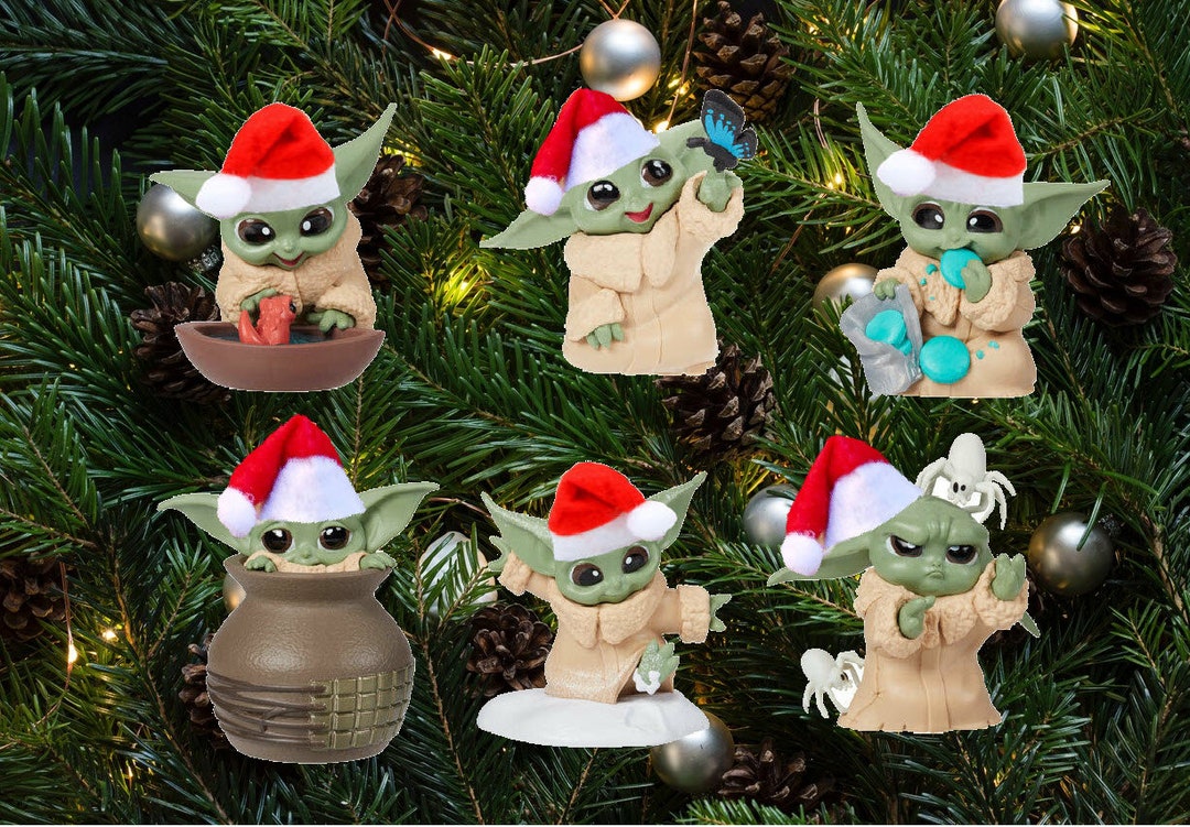 Baby Yoda Santa Christmas Decoration With Santa Hat, Christmas ...