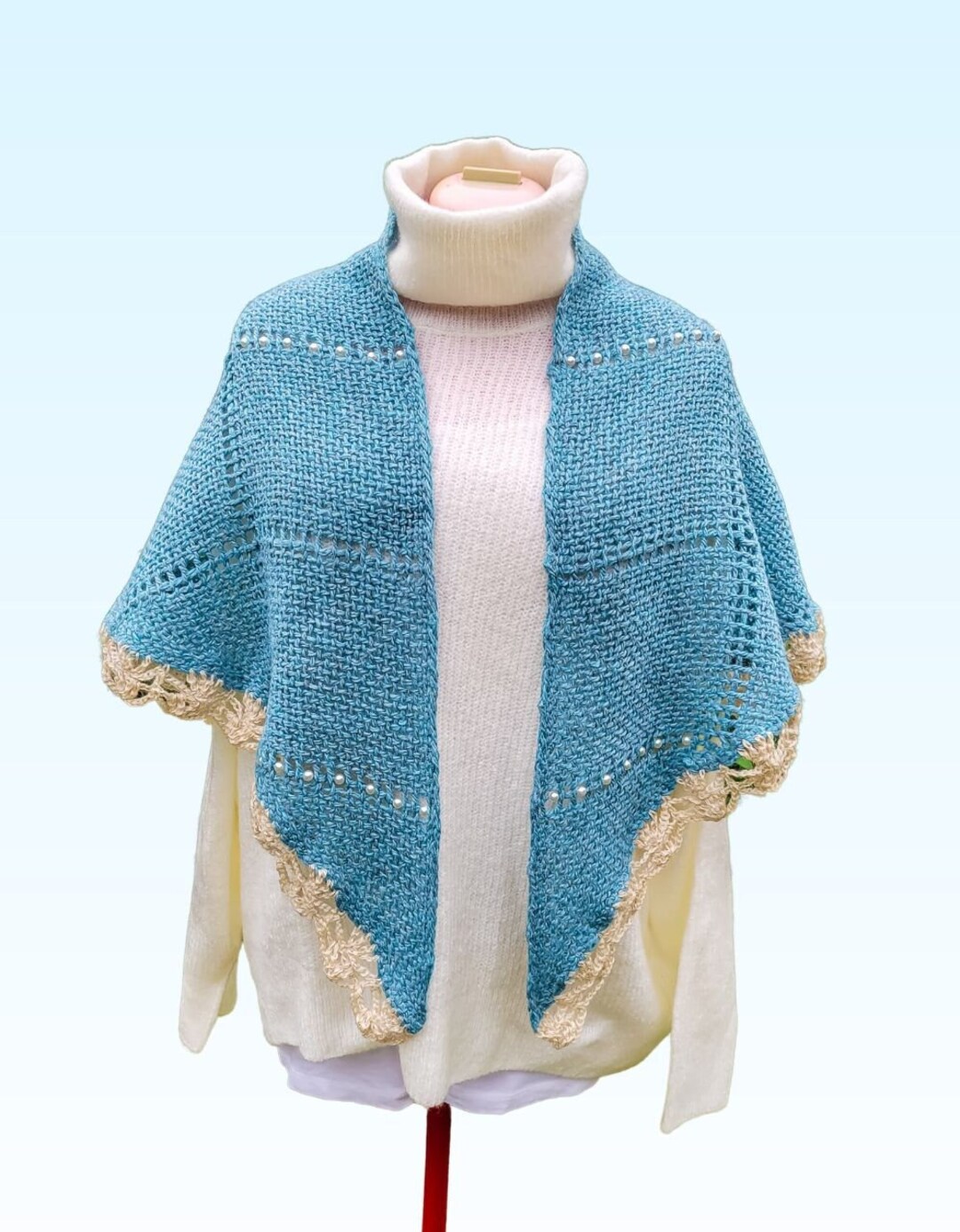 Daphne Bridgerton Inspired Shawl Handwoven Triangle Shawl Wool Mohair ...
