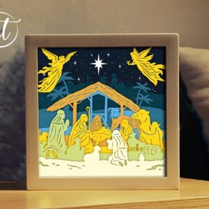 Nativity of Jesus Shadow Box Svg - Etsy