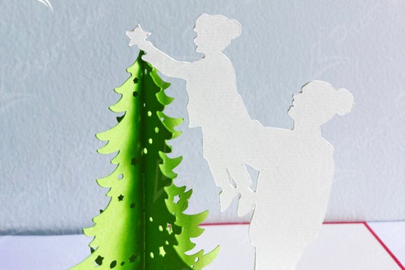 Christmas Pop-up Card Template - Etsy