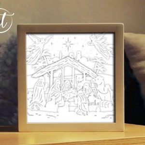 Nativity of Jesus Shadow Box Svg - Etsy