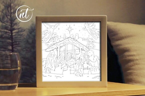 Nativity of Jesus Shadow Box Svg - Etsy