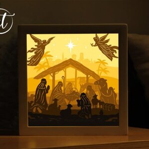 Nativity of Jesus Shadow Box Svg - Etsy
