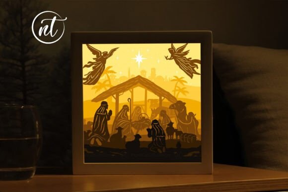 Nativity of Jesus Shadow Box Svg - Etsy