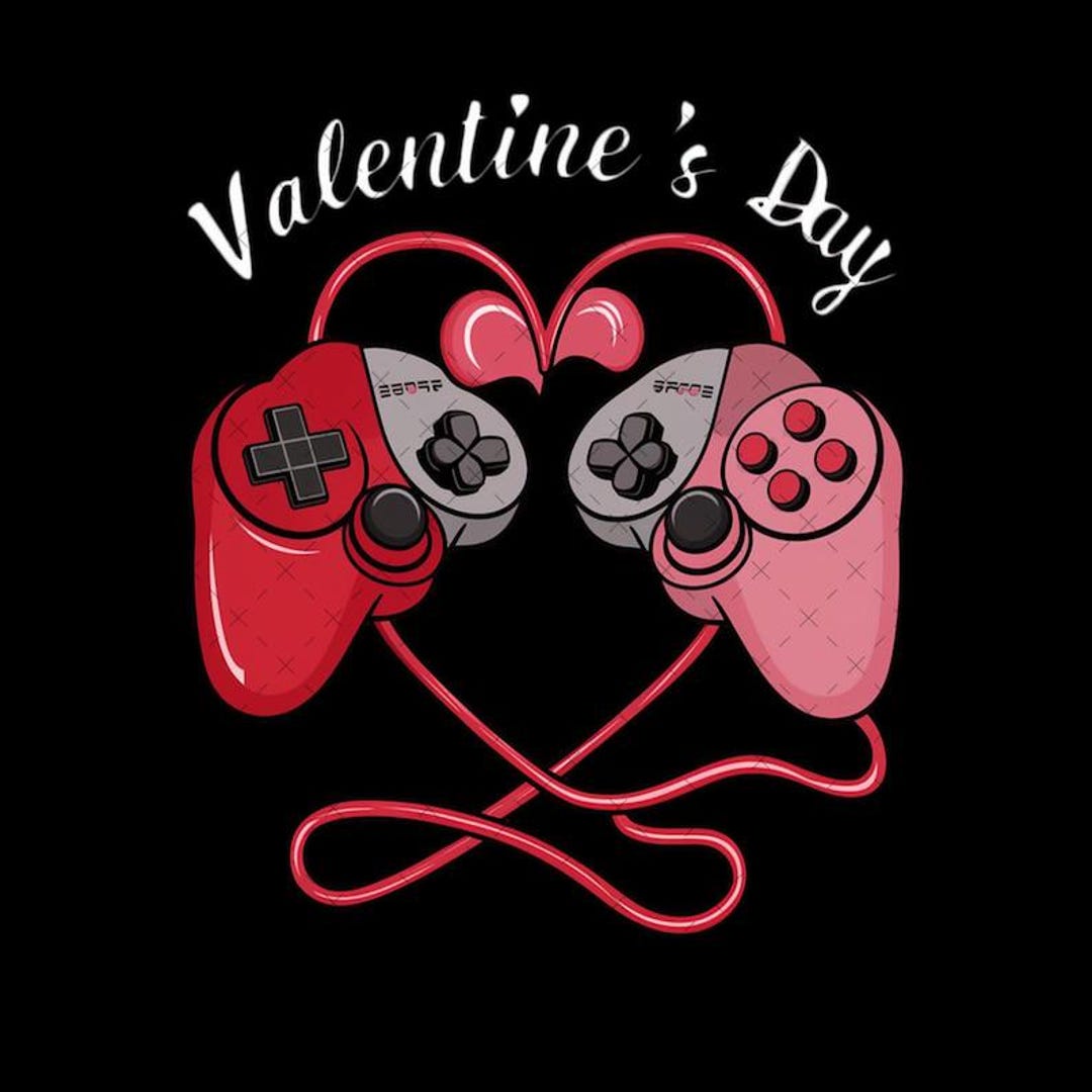 Funny Gamer Valentines PNG, Gamer Heart Png, Valentine's Day Png ...