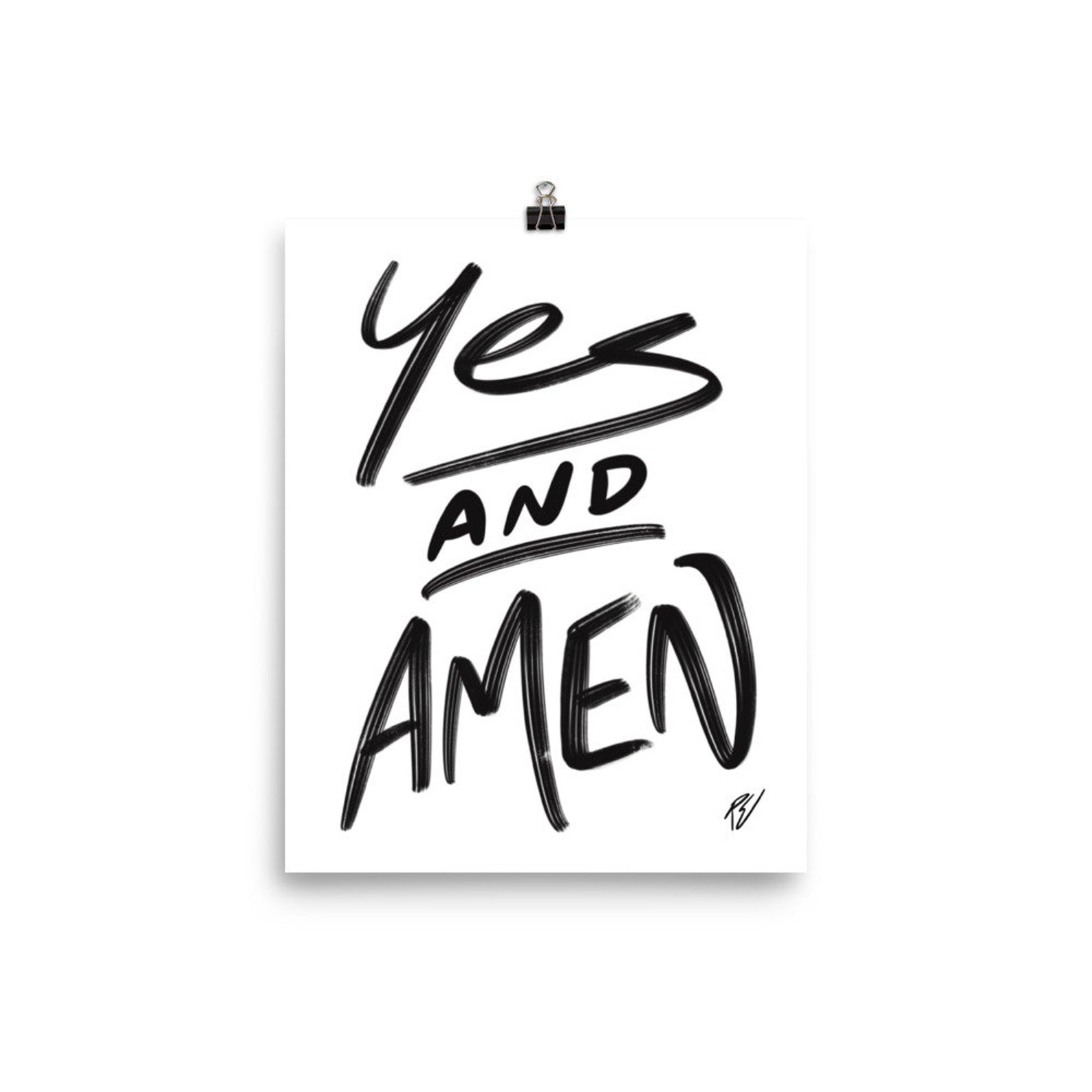 Yes and Amen - 8 X 10 Art Print - Etsy
